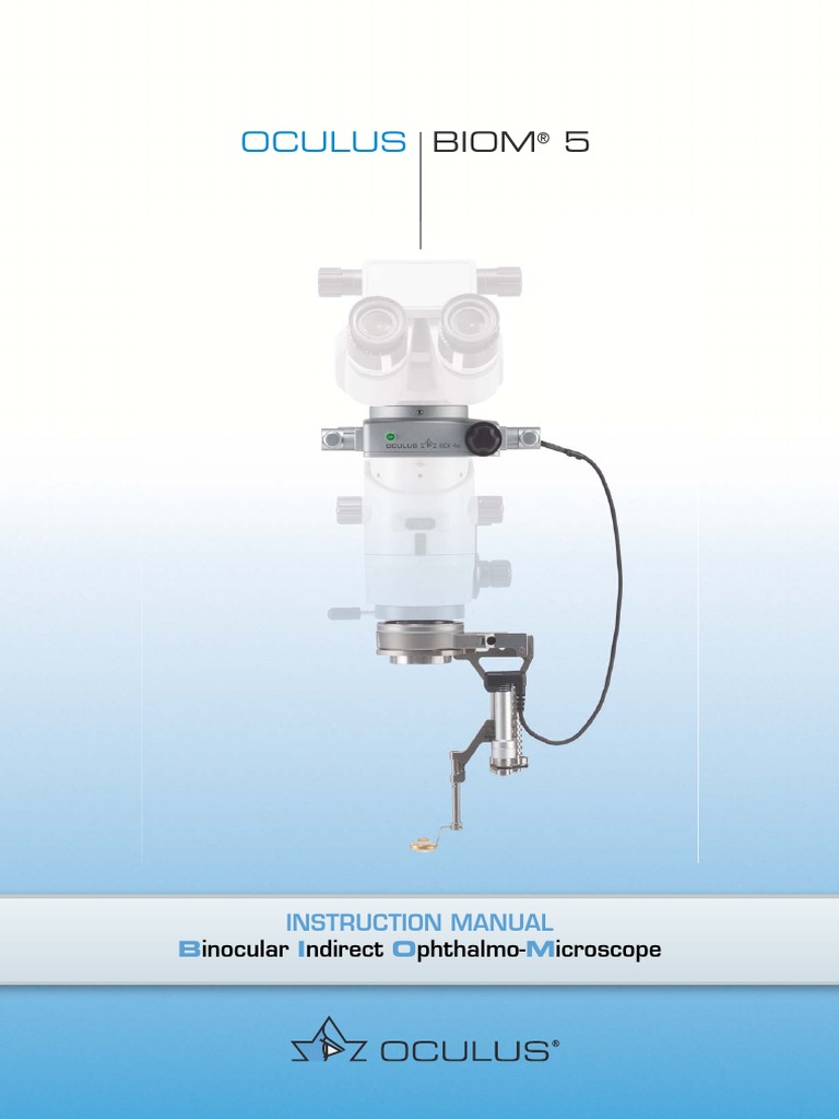 Oculus Biom 5 Ophthalmoscope User Manual | PDF | Electrical Connector | Surgery