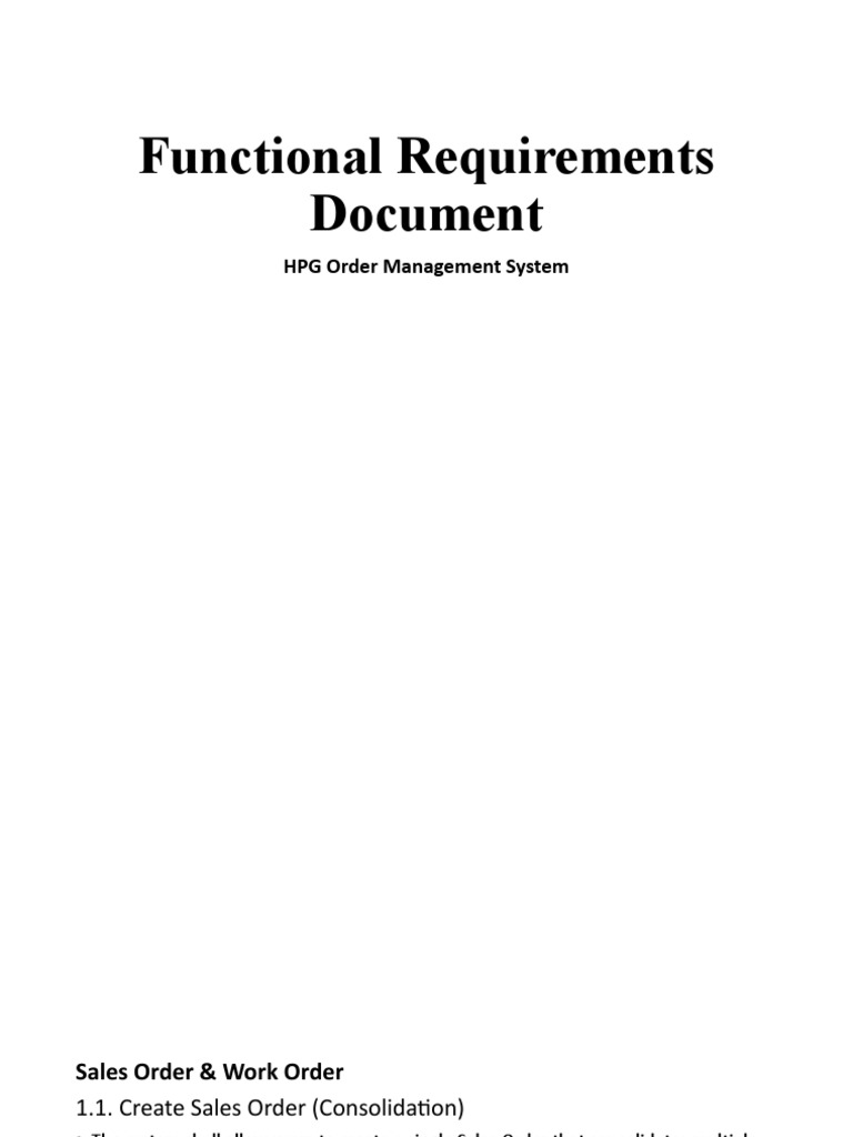 Functional Requirements Document | PDF
