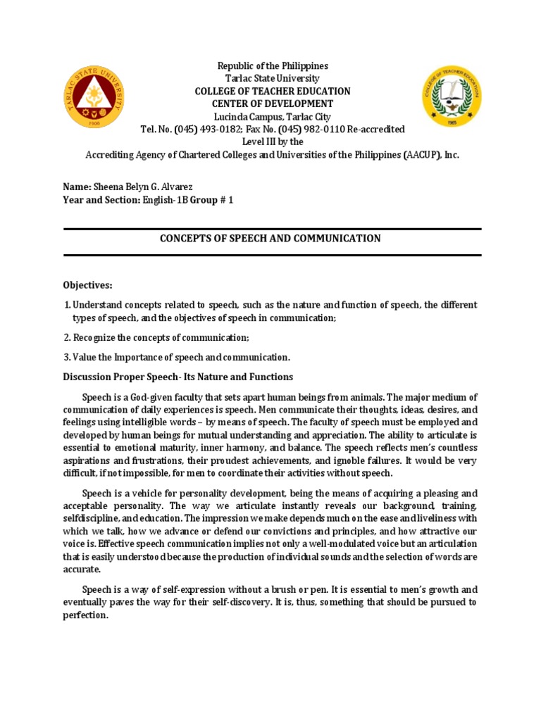 El 104 Unit 1 Compiled Written Reports | PDF | Communication | Vowel