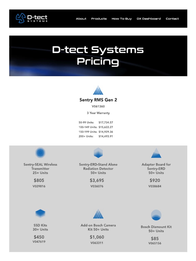 D-Tect Systems Pricing | PDF
