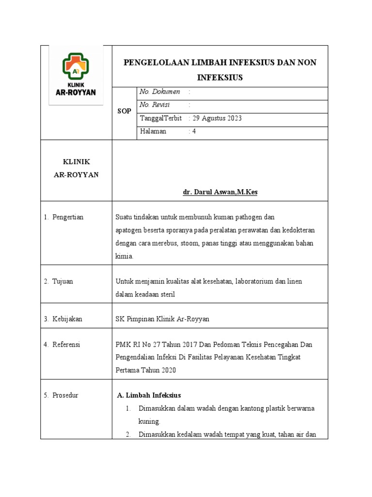 Contoh SOP PPI | PDF