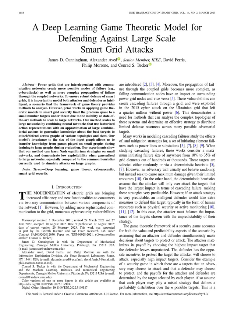 A Deep Learning Game Theoretic Model For Defending Against Large Scale ... A Deep Learning Game Theoretic Model For Defending Against Large Scale ...