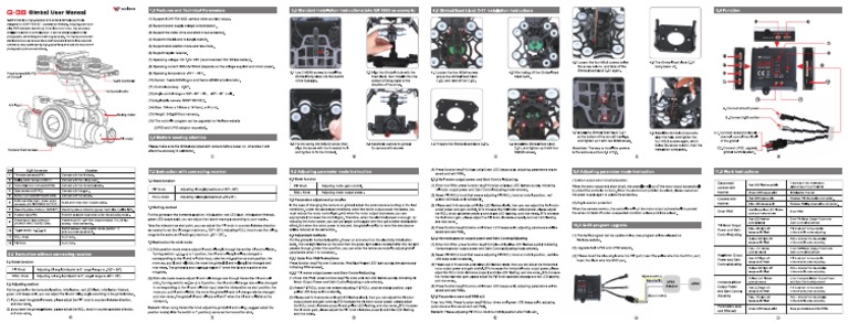 Walkera Gimbal G-3S Manual English | PDF