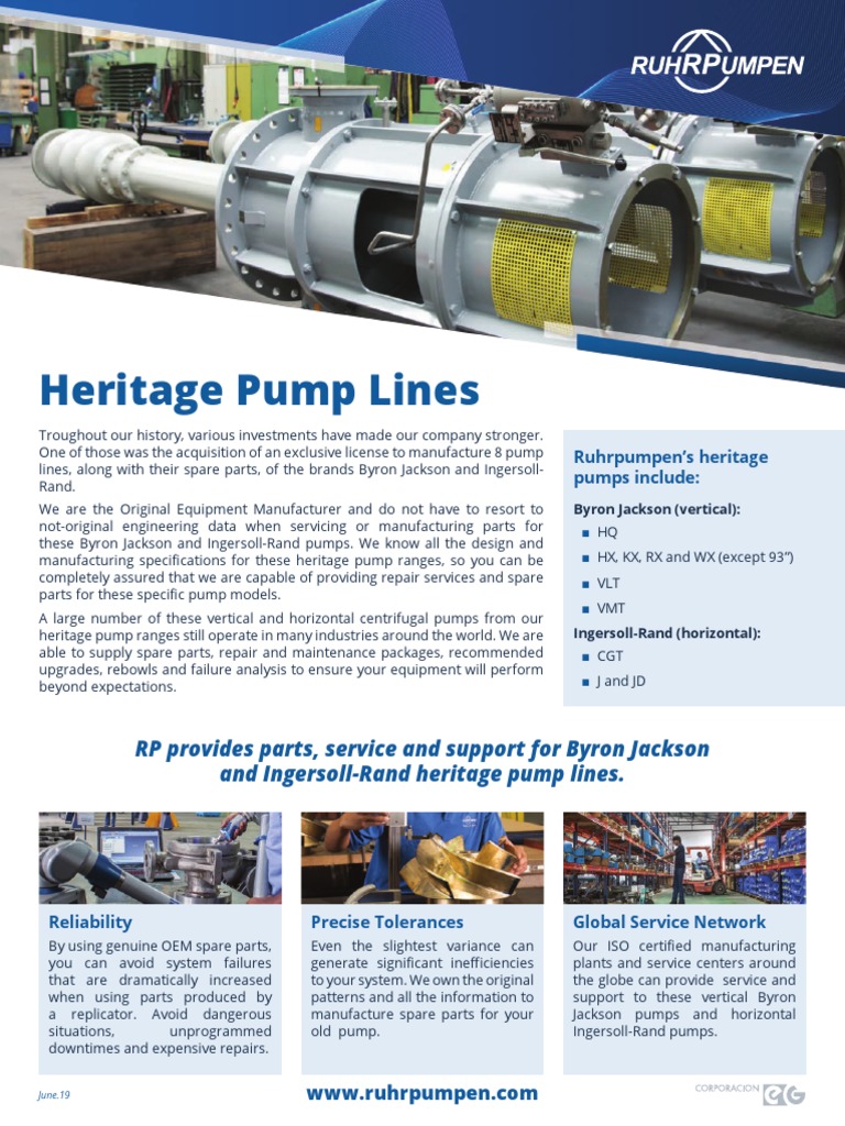 Ruhrpumpen Heritage Pump Lines en Jun19 | PDF