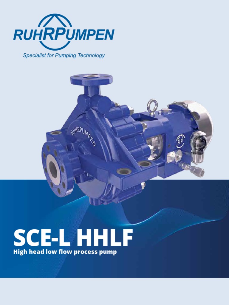 SCE L High Head Low Flow Process Pump Brochure Apr20 | PDF | Pump | Bearing (Mechanical)