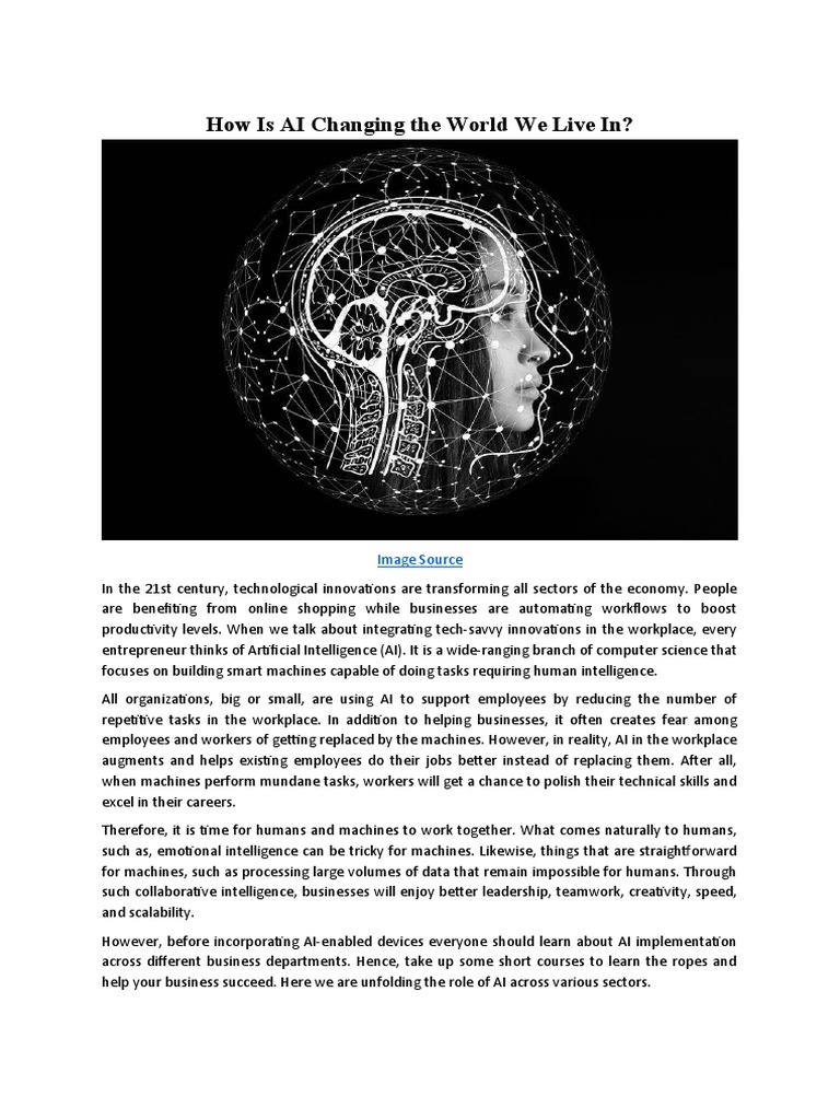 How Is AI Changing The World We Live in | PDF | Artificial Intelligence ...