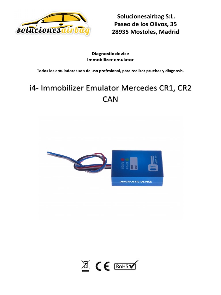I4 Immo Emu Mercedes CAN ENx Sol | PDF | Computing | Computer Hardware