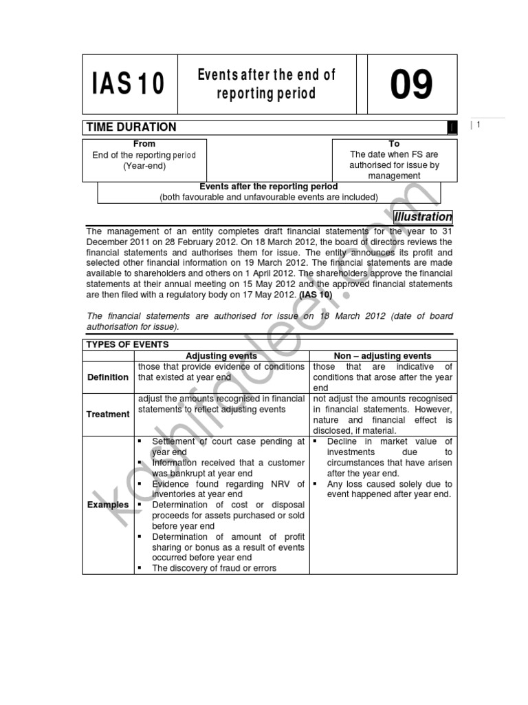 09 Ias 10 | PDF | Dividend | Financial Economics