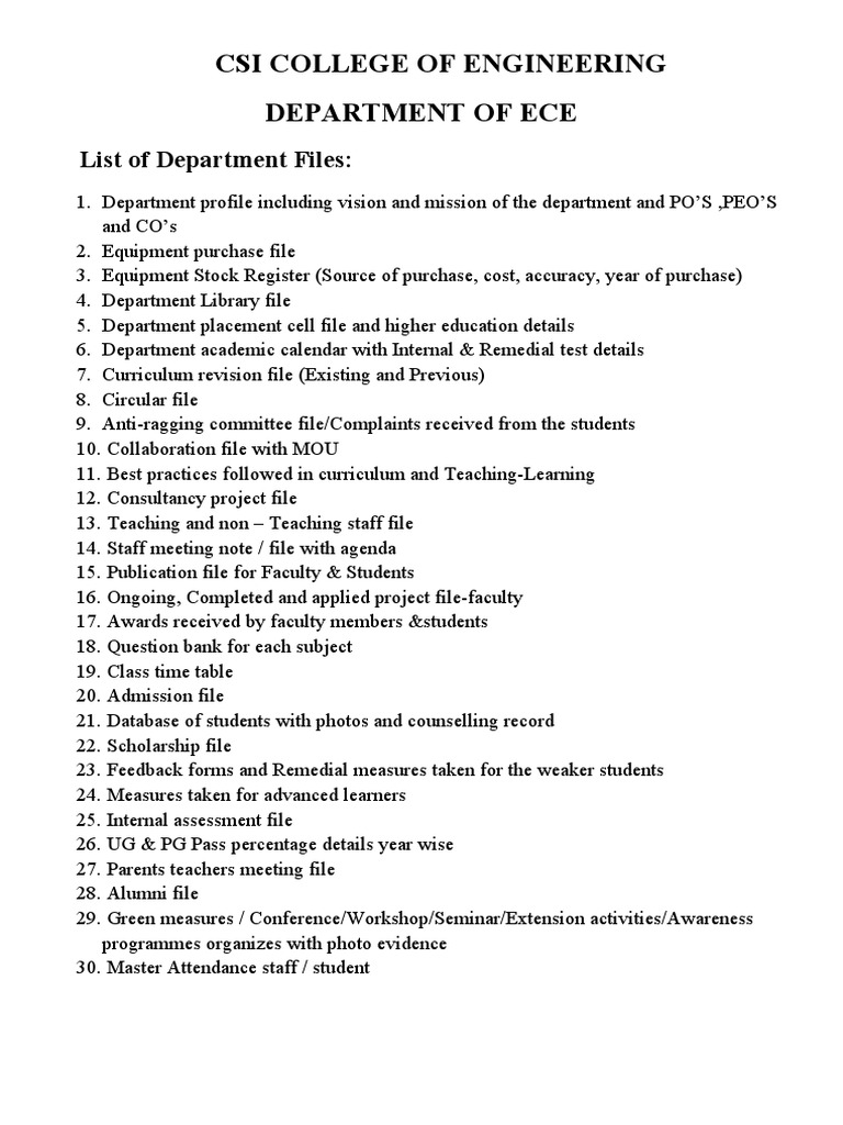 Ece Naac Files | PDF