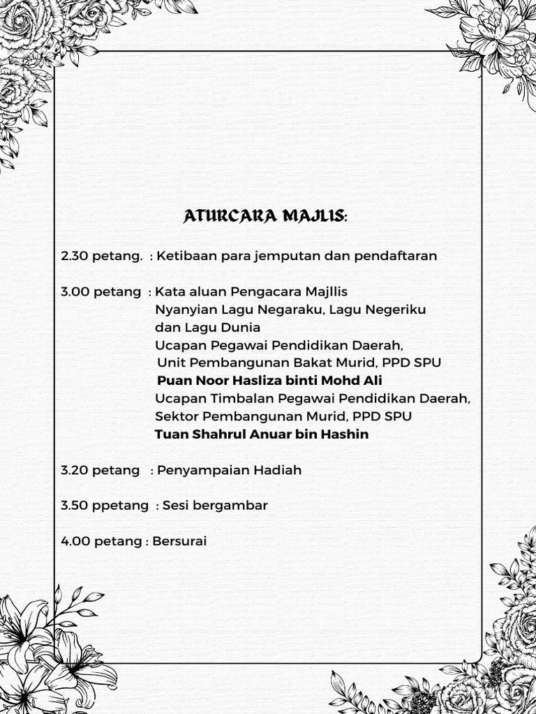 Aturcara Majlis | PDF