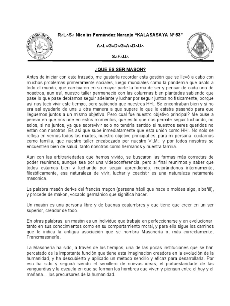 Que Es Ser Mason | PDF | Masonería | Moralidad