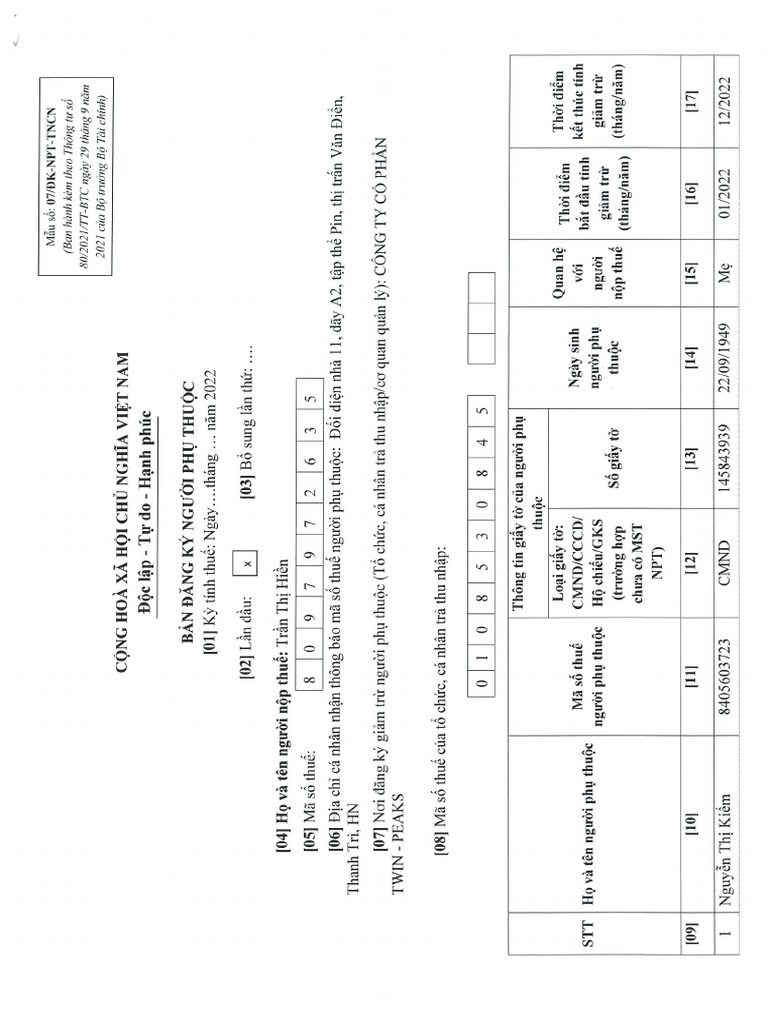 Form 07-DK-NPT-TNCN | PDF