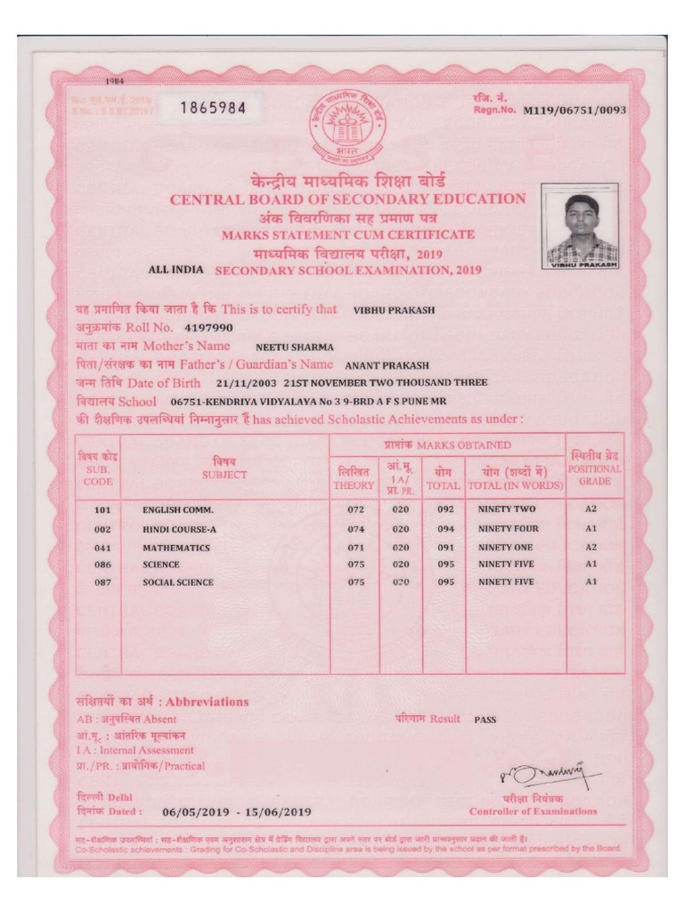 X - Marksheet Converted Compressed | PDF