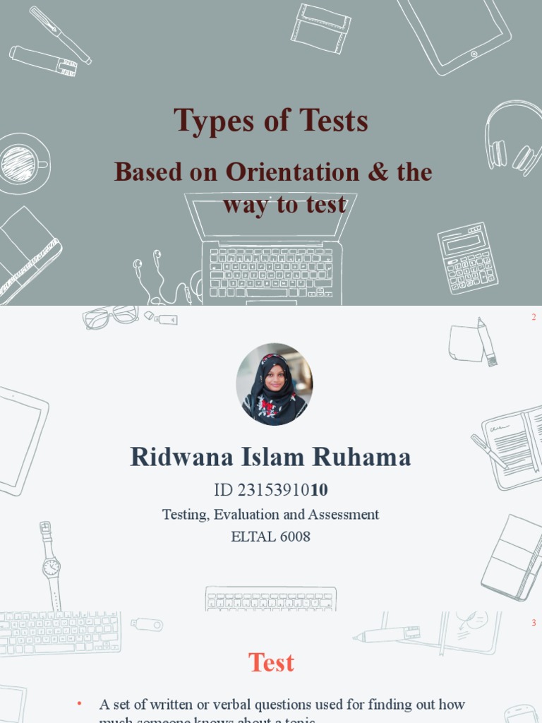 Types of Language Tests Explained | PDF | Educational Assessment ...