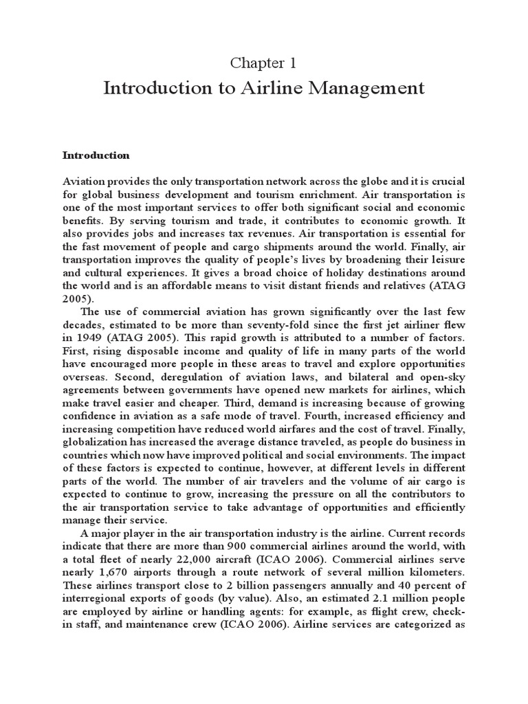Modeling Applications in The Airline Industry Ch1 | PDF | Airlines ...