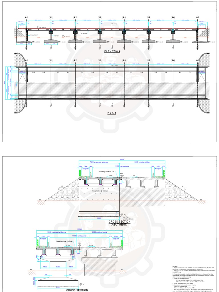 Major Bridge Drawing - 22021227 | PDF | Building Engineering | Road