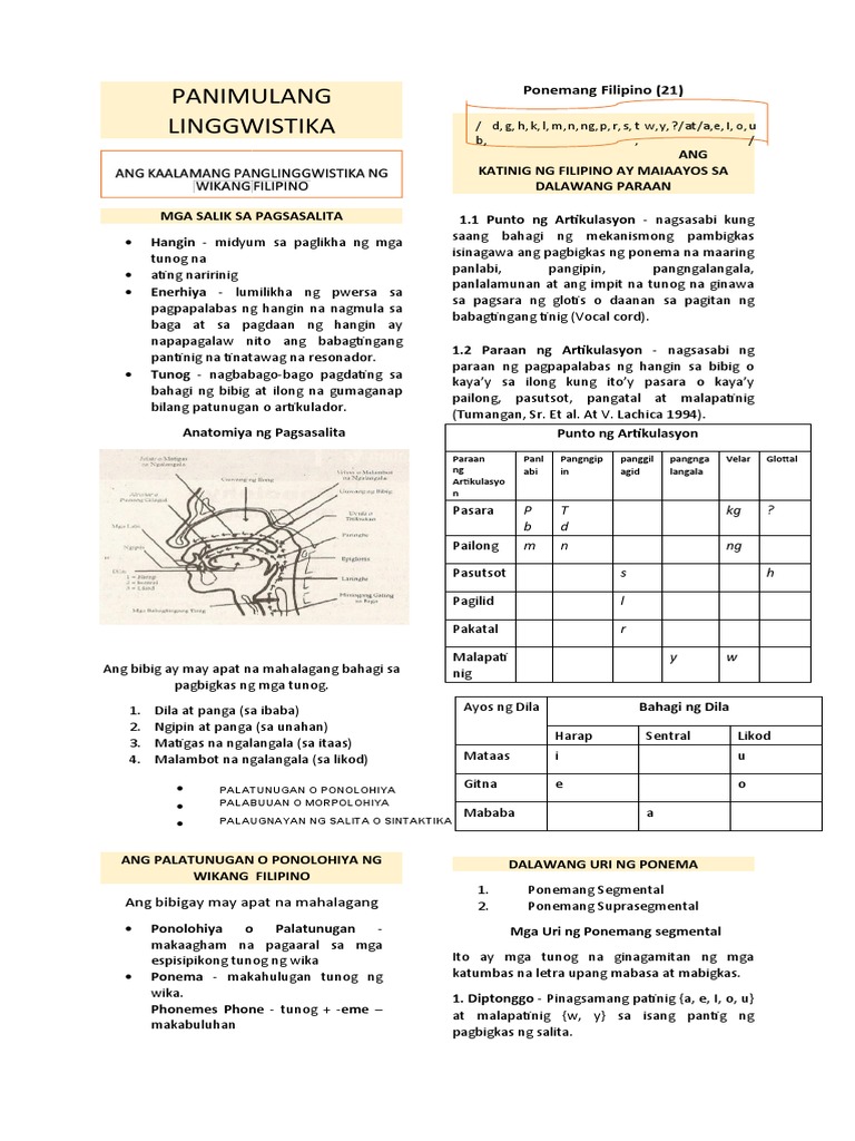 2 Panimulang Linggwistika | PDF