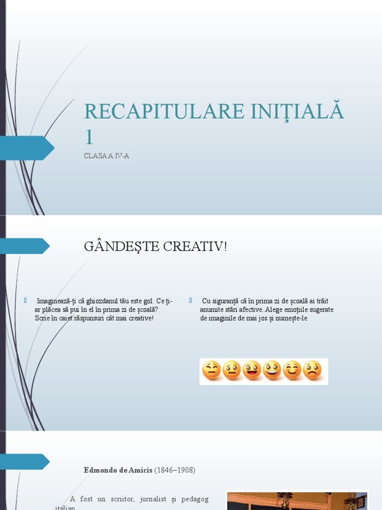 CLASA A VI-A - RECAPITULARE INITIALA 1 - Pag. 8-9 | PDF