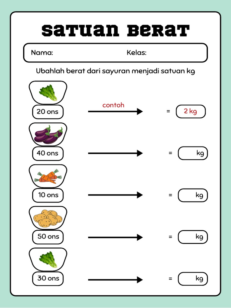 LKPD - Matematika Kelas 2 - Satuan | PDF