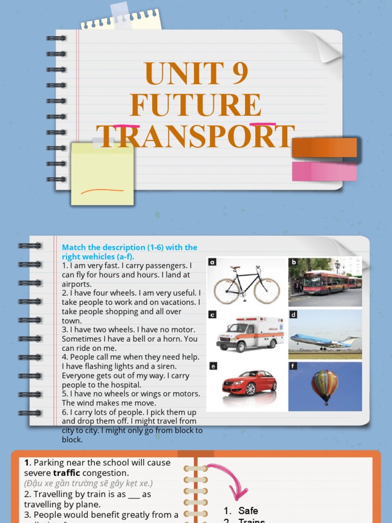 Vocabulary Unit 9 | PDF | Airport | Train