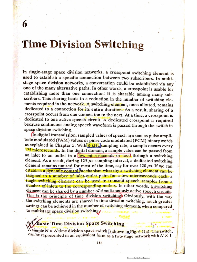 Time Division Switch | PDF