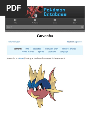 Carvanha Evolution