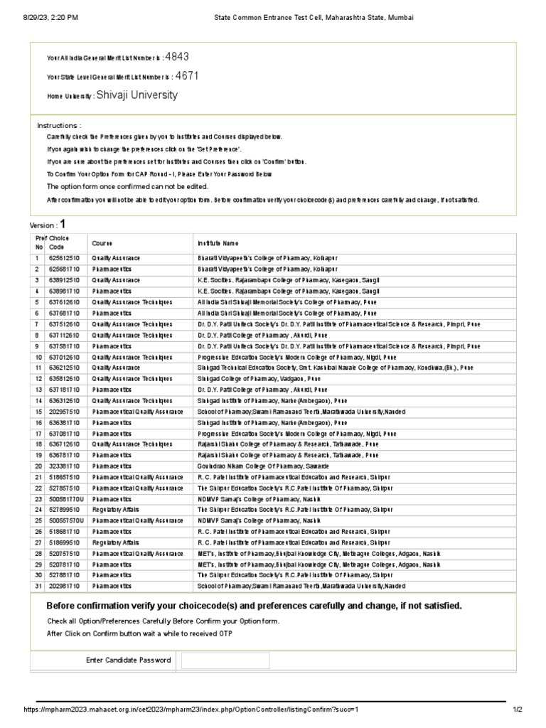 Confirm Option Preff 1 | PDF | Medicine | Pharmacology
