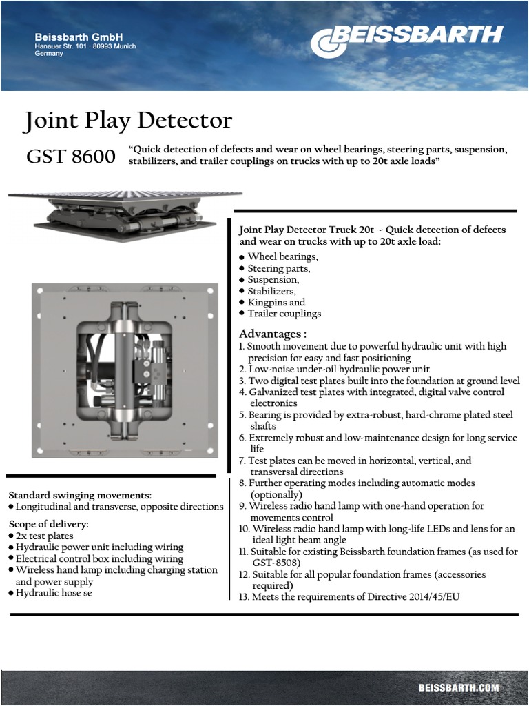 Play Detector | PDF | Axle | Manufactured Goods