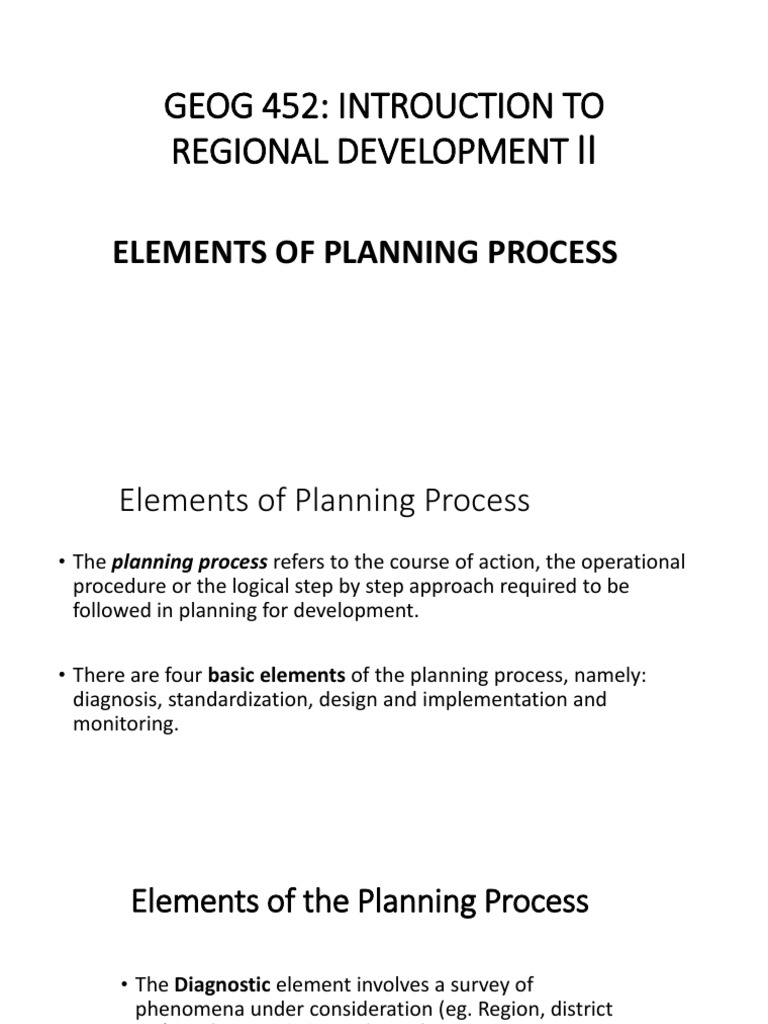Key Elements of the Planning Process | PDF | Cognition | Science