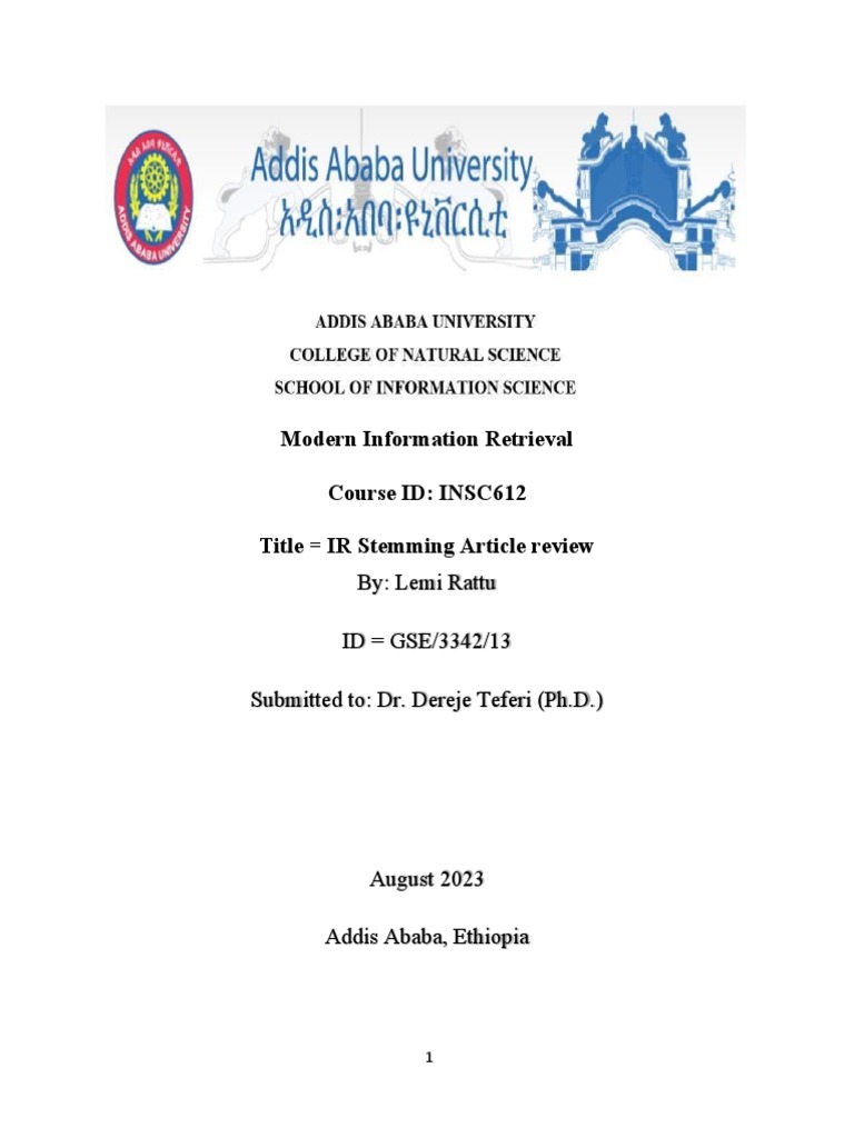 IR Assignment Article Review 2023 | PDF | Methodology | Word