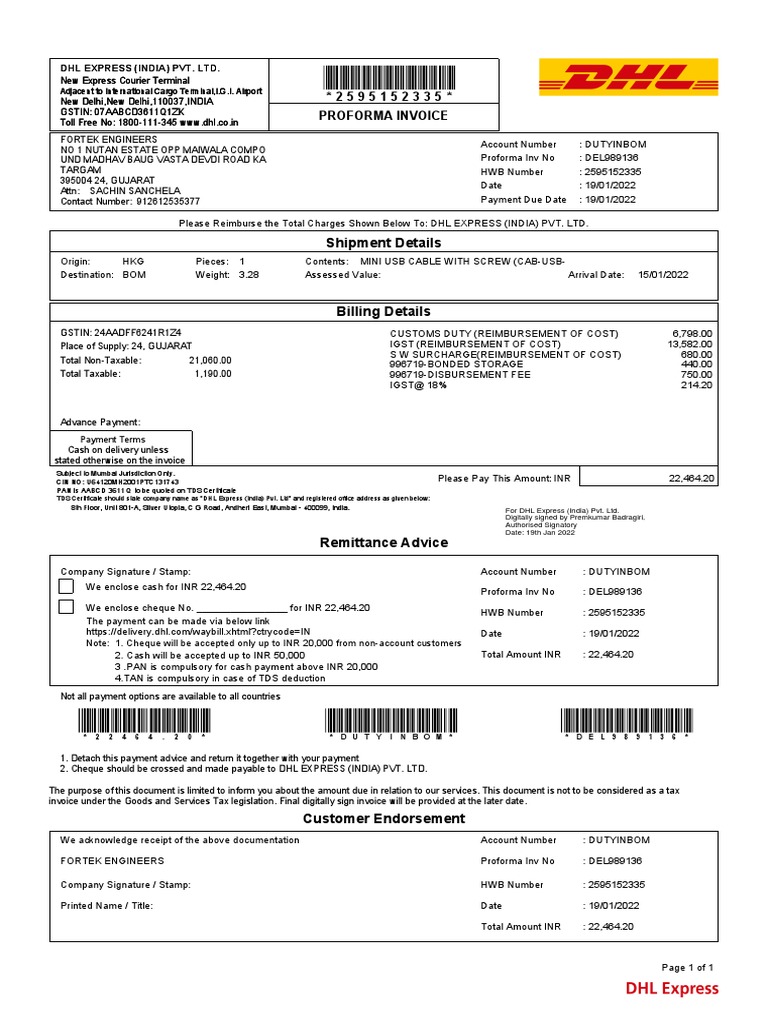 Awb 2595152335 | PDF | Cheque | Payments