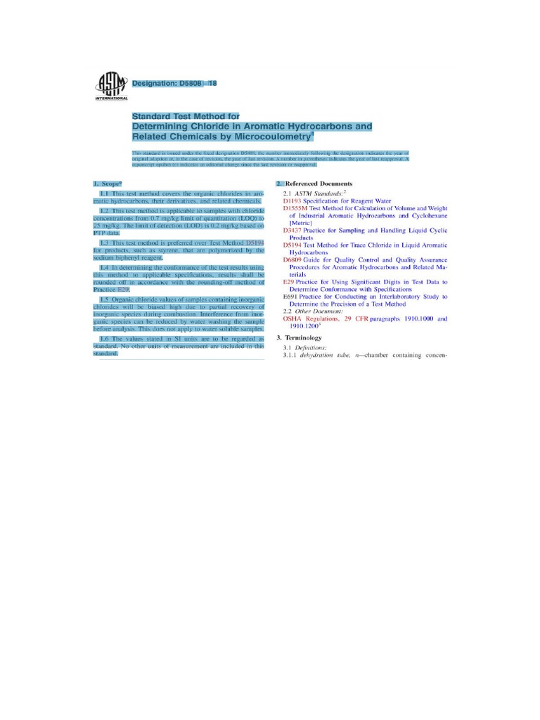 Astm d5808 | PDF