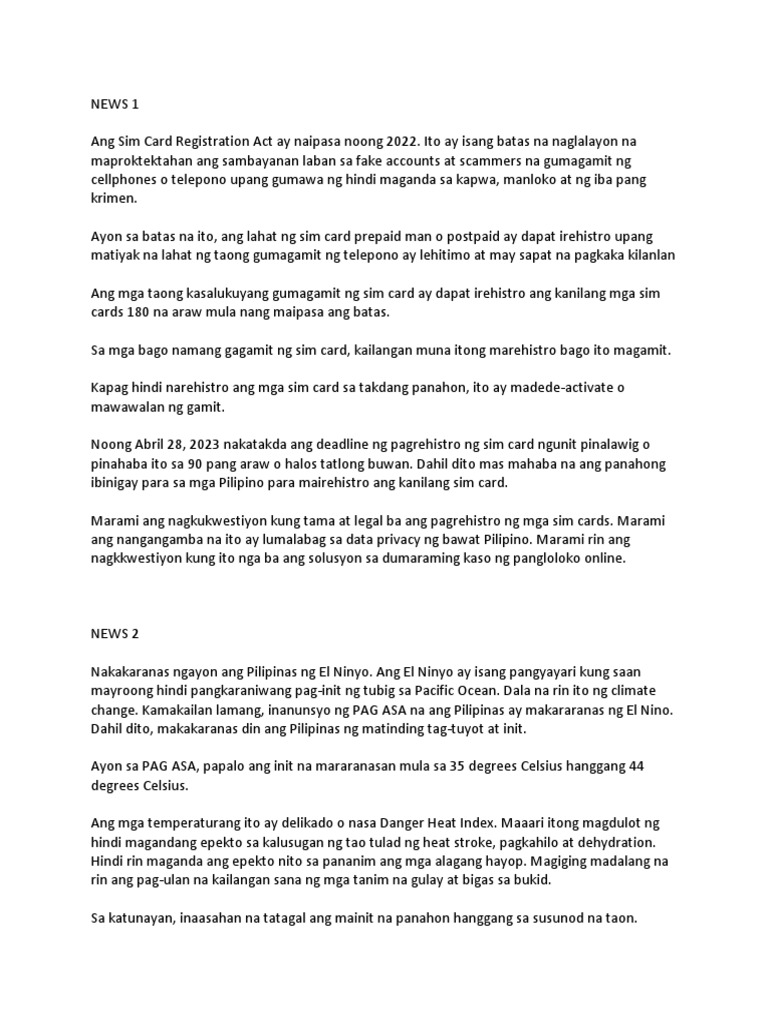 Filipino Report 2023 | PDF