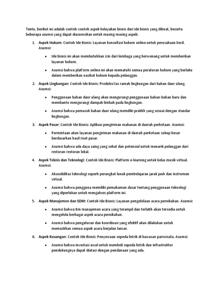 analisis kelayakan bisnis | PDF