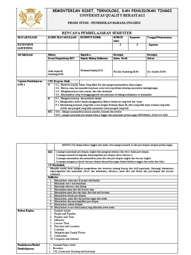 RPS Extensive Listening | PDF