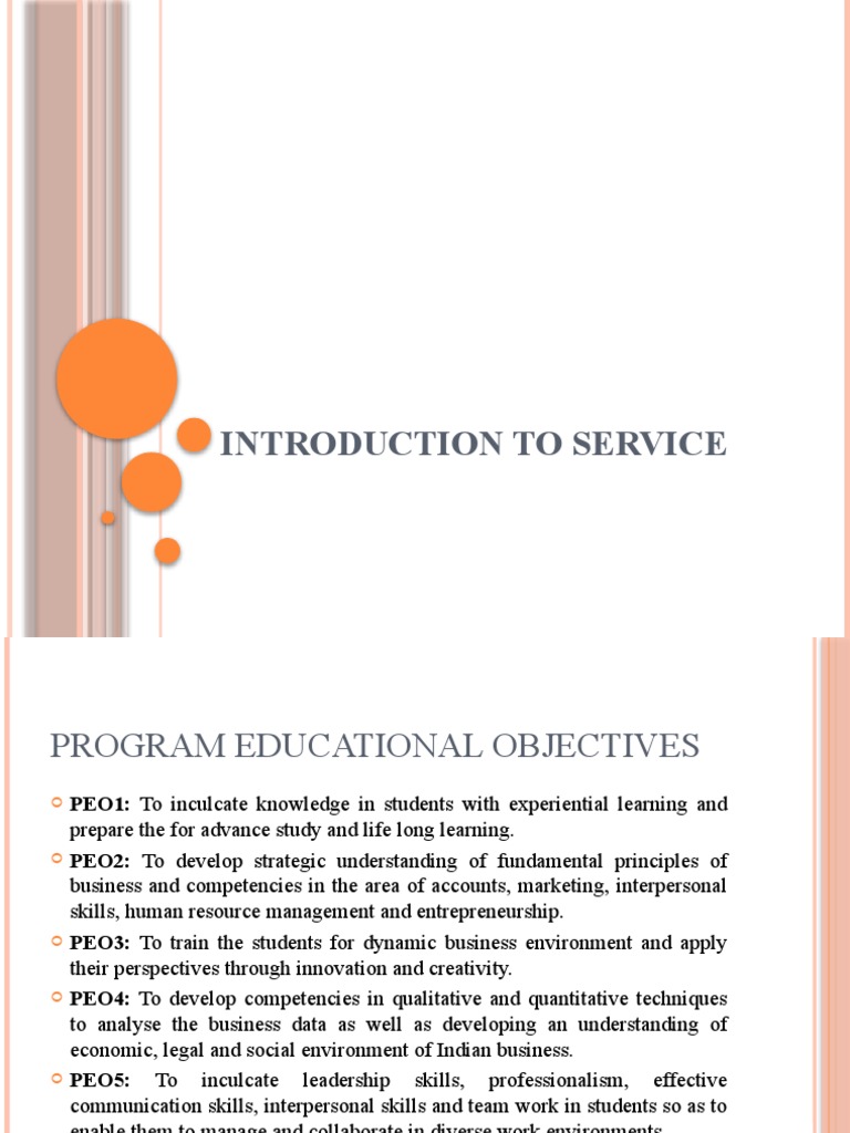Introduction To Service | PDF | Marketing | Business