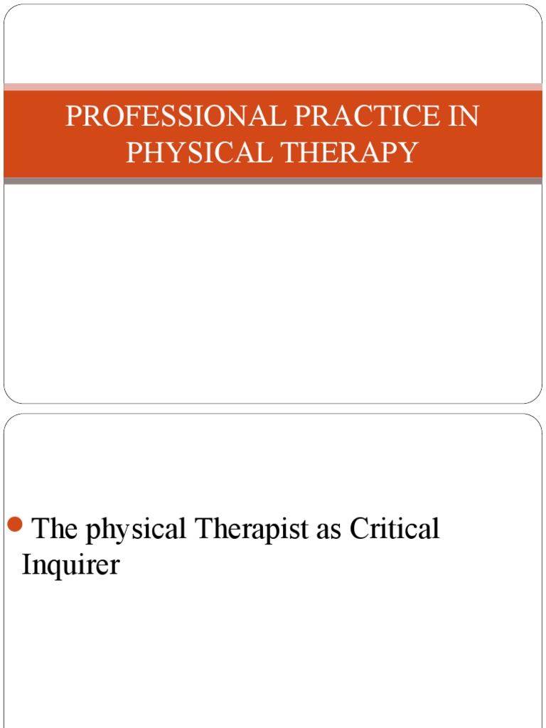 Physical Therapist As Critical Inquirer | PDF | Physical Therapy ...
