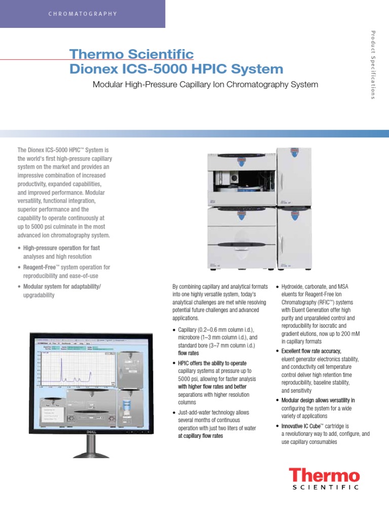Dionex ICS-5000 HPIC System | PDF | High Performance Liquid ...