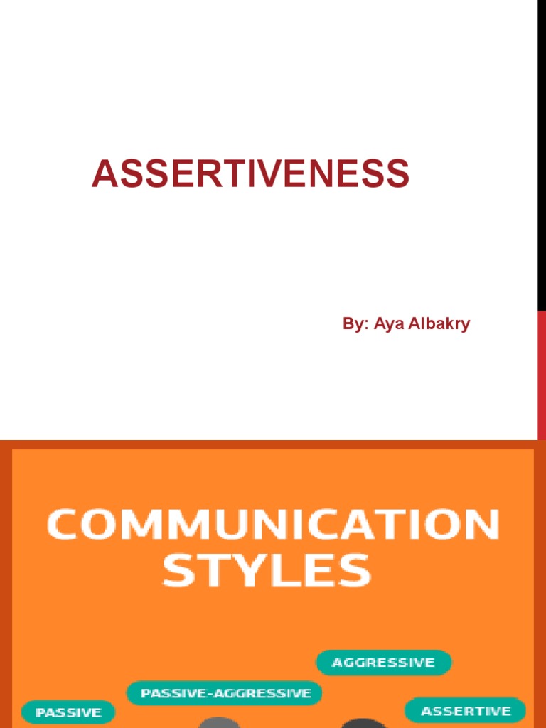 Assertiveness | PDF | Communication | Nonverbal Communication