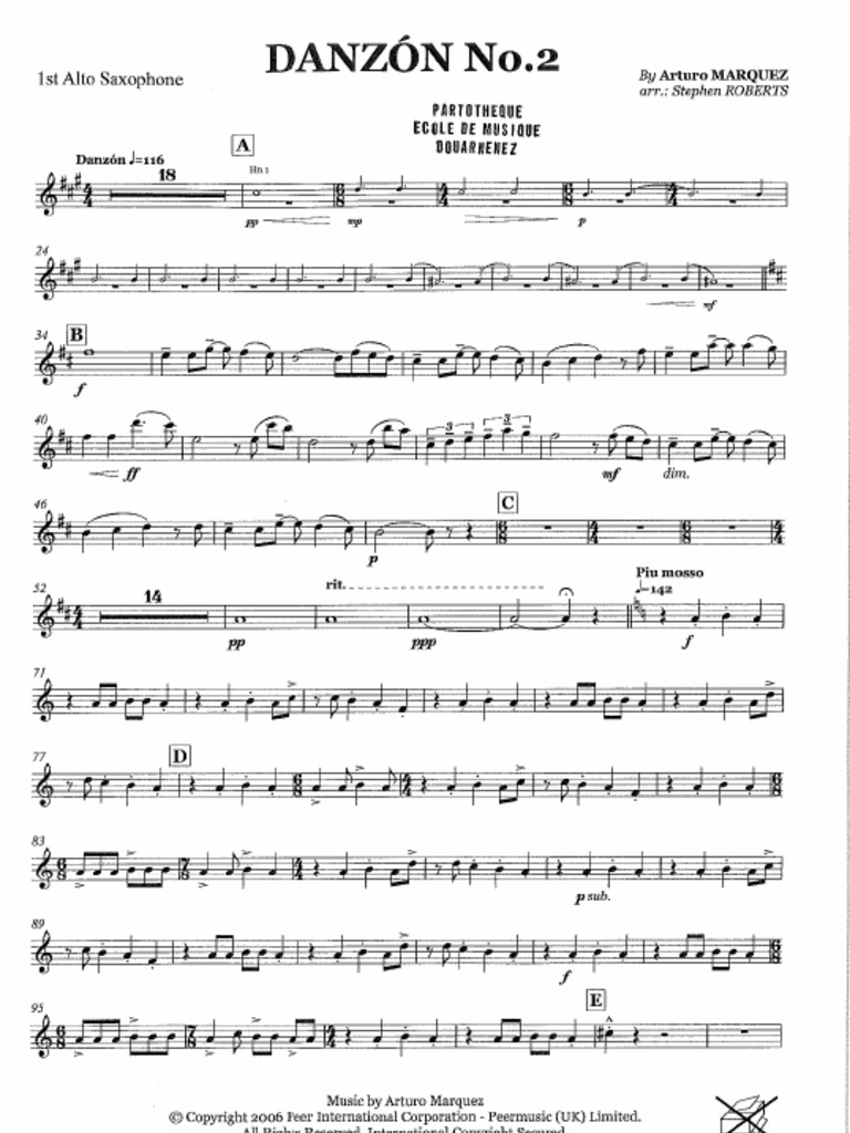 Danzon No2 Sax | PDF