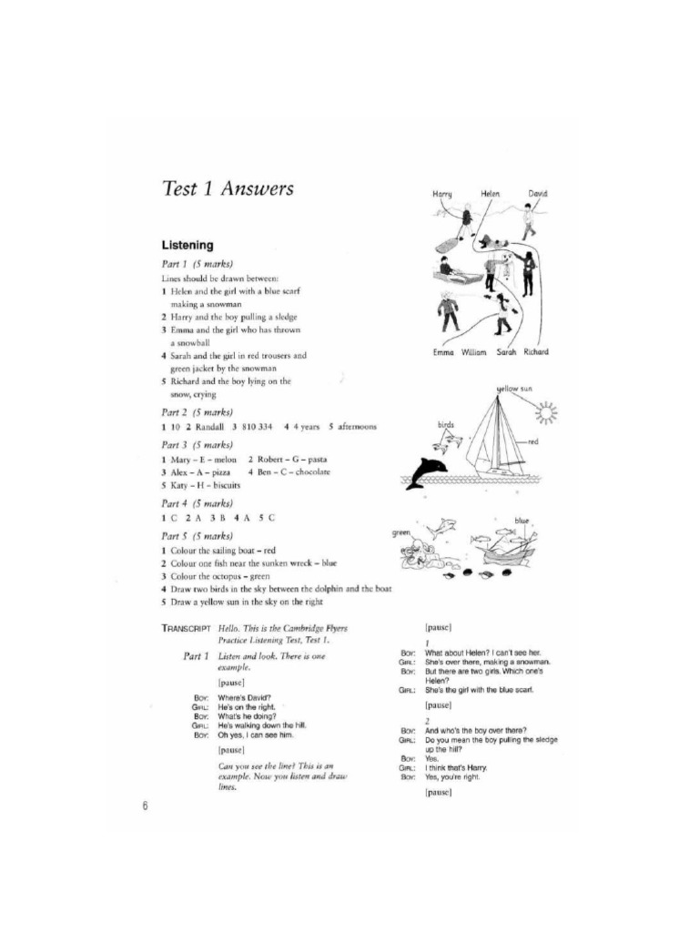 Flyer Test 1 Key | PDF