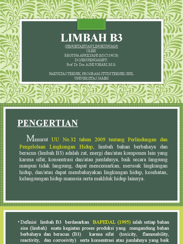 Limbah B3 PPT | PDF