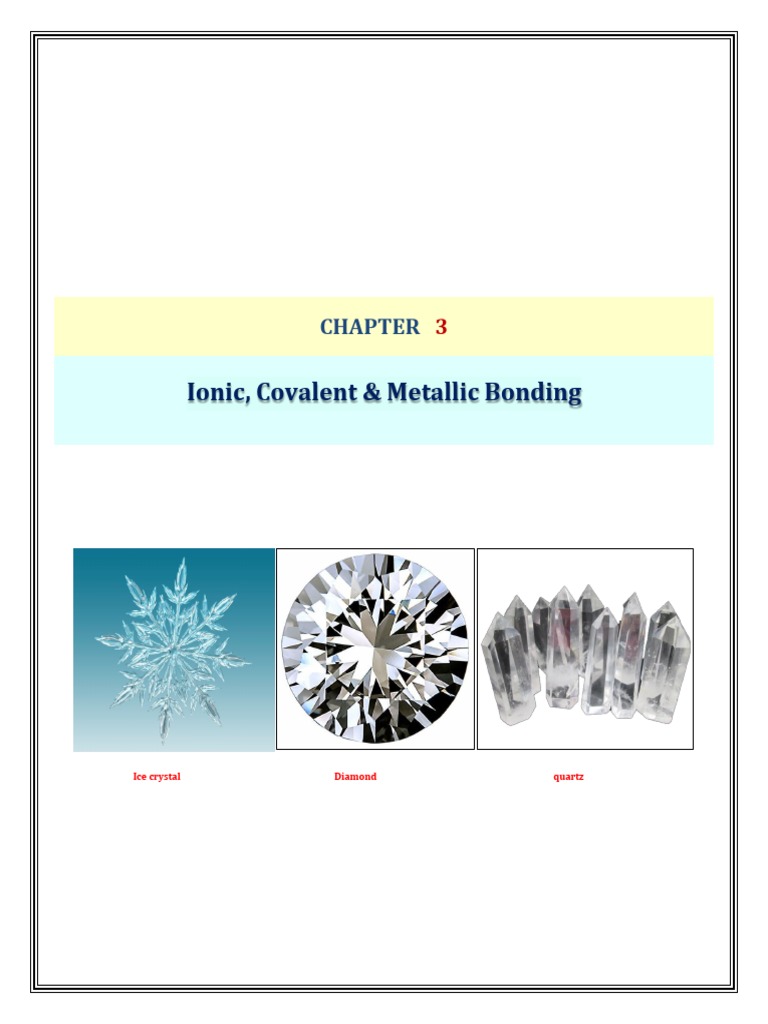 Ch3 - Chemical Bonding (IGCSE Study Notes) | PDF | Ionic Bonding | Ion