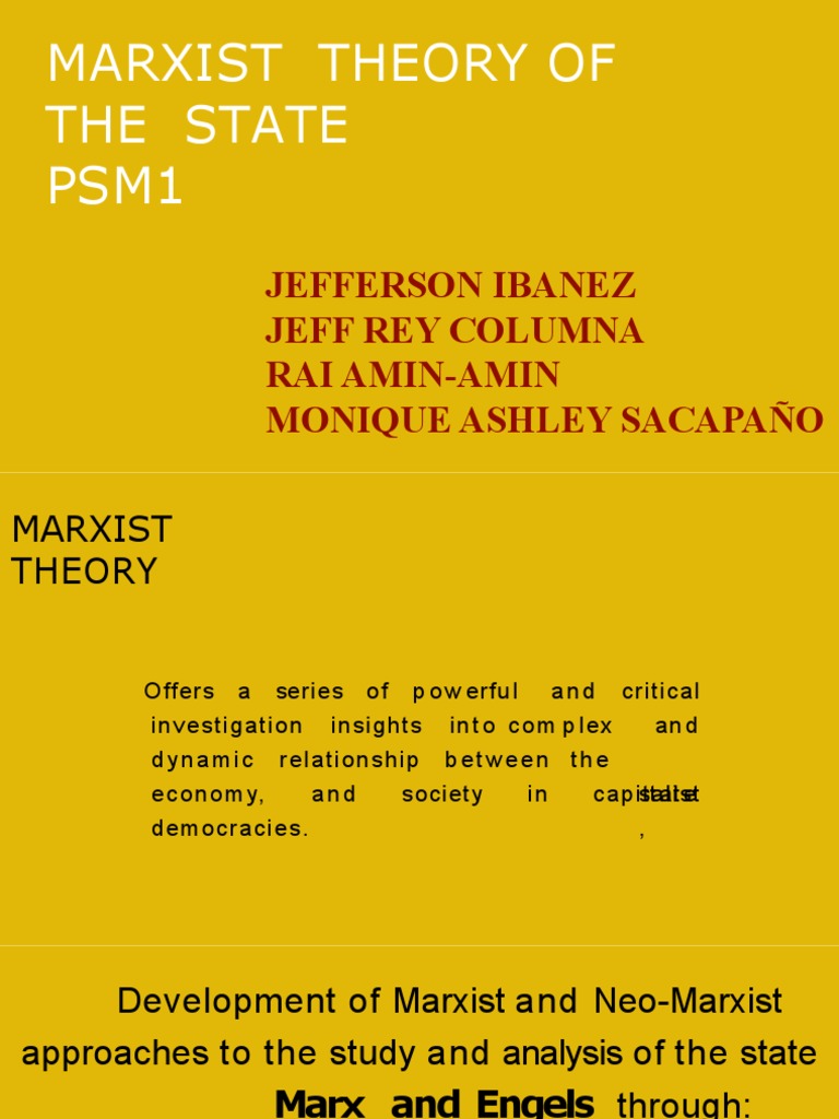 Marxist State Theory Analysis | PDF | State (Polity) | Marxism