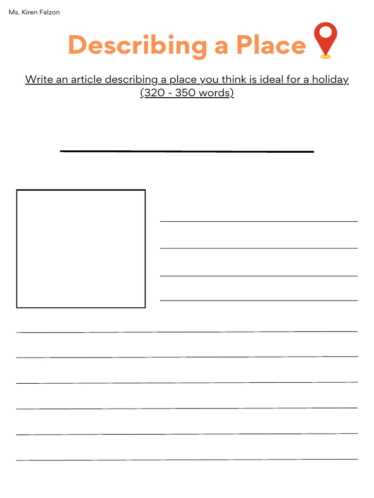 Describing Places Essay Template | PDF