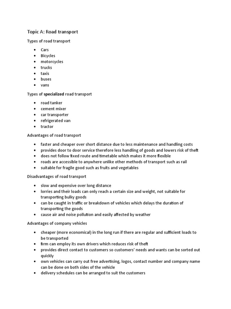 Commerce Notes Abt Transportation | PDF | Transport | Cargo