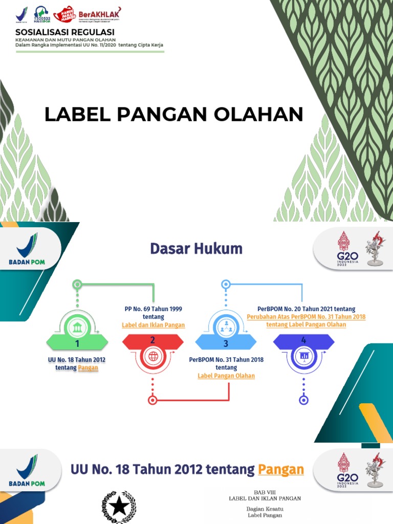 Regulasi Label Pangan Olahan | PDF