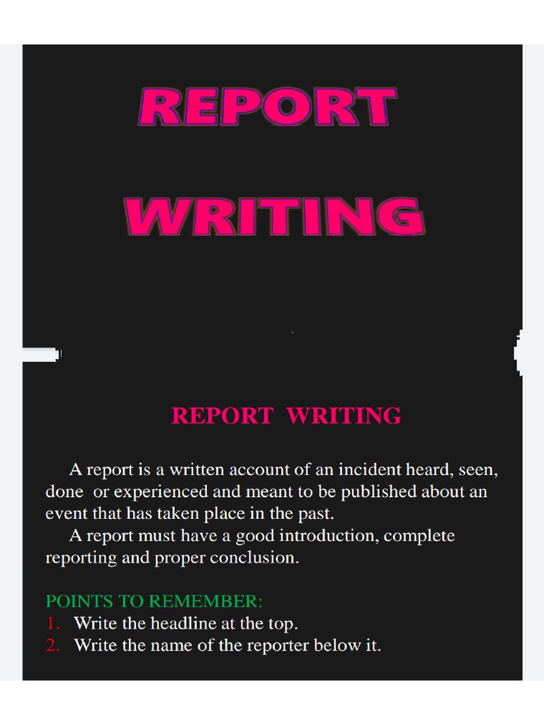 Report Writing | PDF