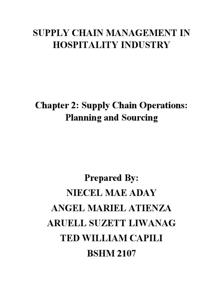 Supply Chain Operations | PDF | Procurement | Demand