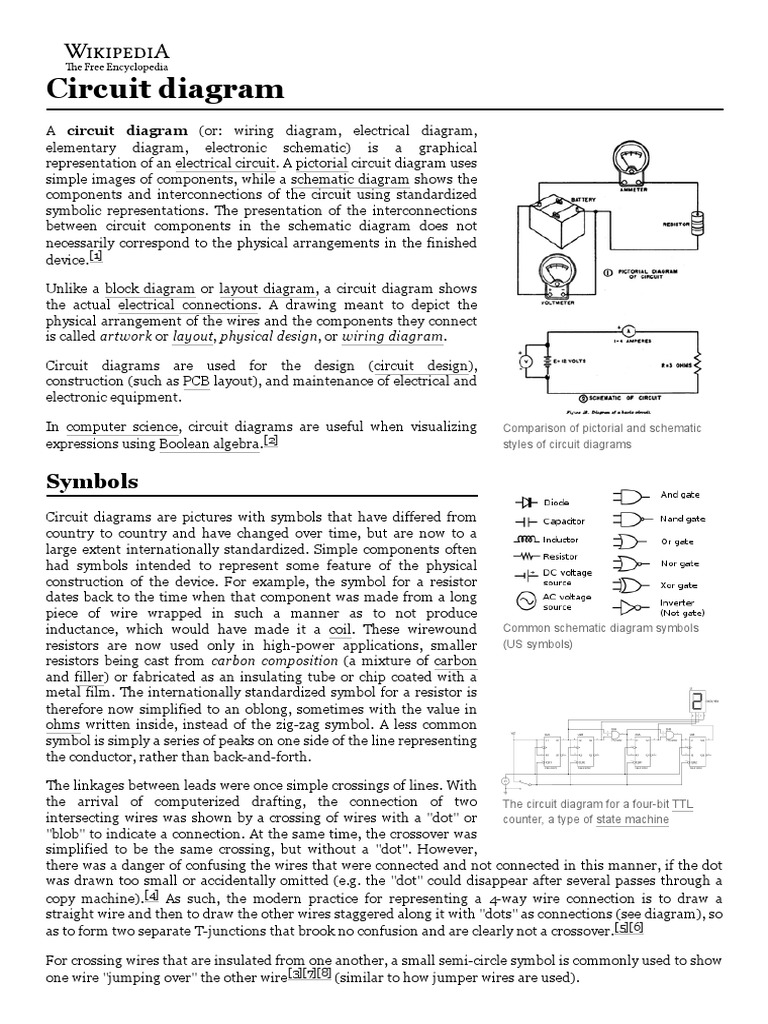 Circuit Diagram - Wikipedia | PDF | Electricity | Electronics